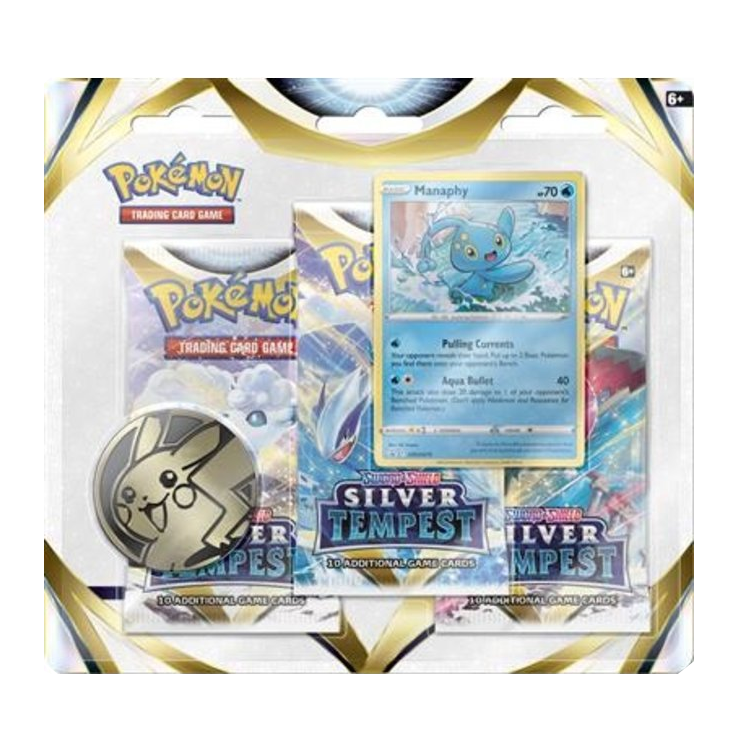 Pokémon TCG: Silver Tempest 3-Pack Blister - Manaphy – De Broergrot