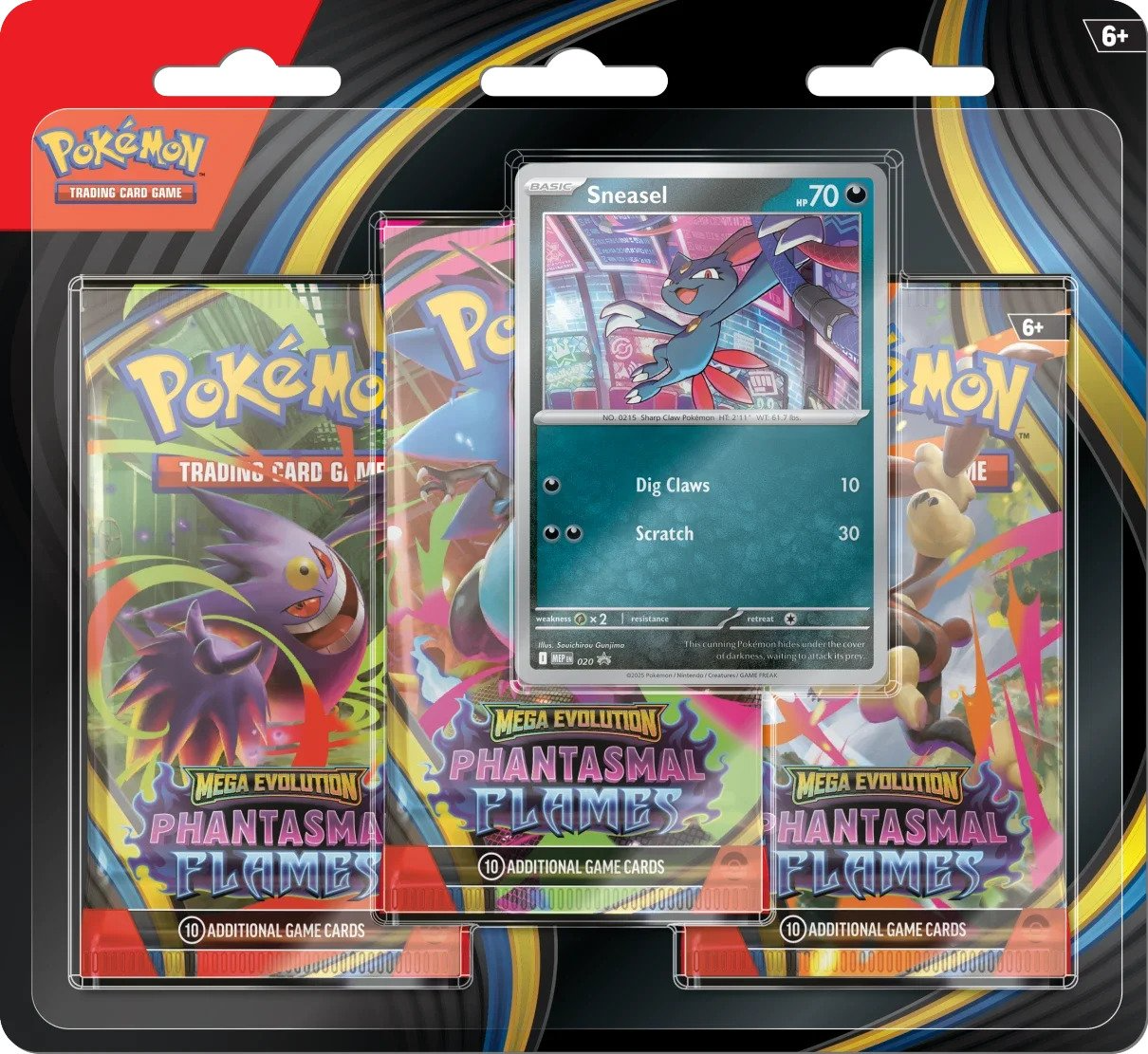 Pokémon TCG: Phantasmal Flames 3-pack Blister - Sneasel – De Broergrot
